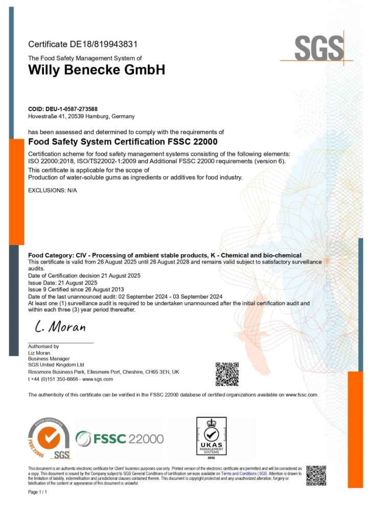Certification_FSSC_Benecke - Willy Benecke